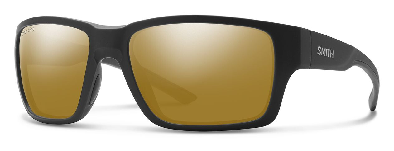 Polarised Glasses Smith Optics Outback Matte Black & Bronze Mirror ...