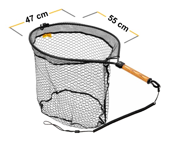 Fly Fishing Landing Net With Magnet Fencl King XL 2 Nature | CzechNymph.com