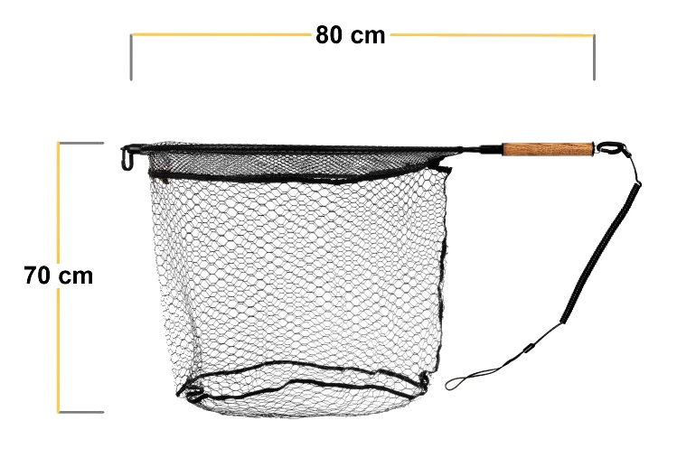 Fly Fishing Landing Net With Magnet Fencl King XL 2 Nature | CzechNymph.com