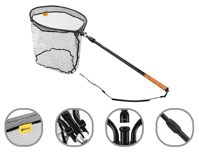 Folding Telescopic Landing Net With Magnet Fencl Predator XL Nature ...
