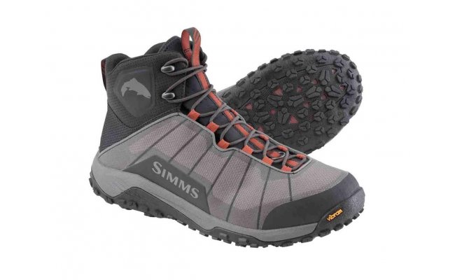Wading Boots Simms Flyweight Vibram Soles Steel Grey | CzechNymph.com